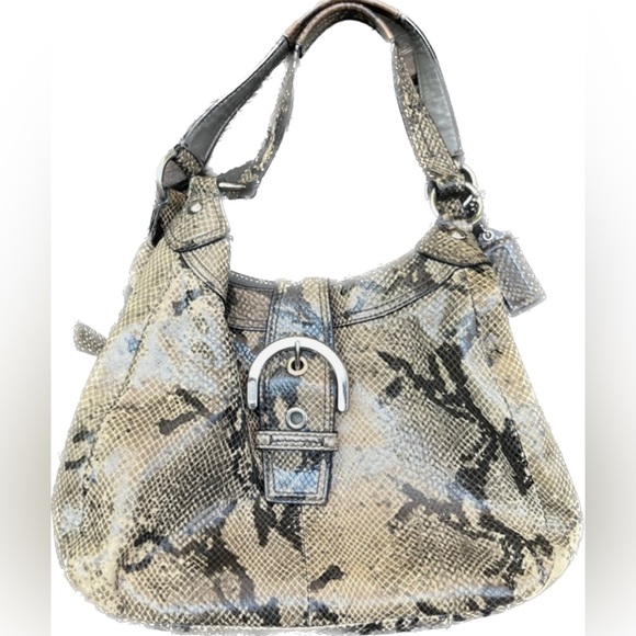 Coach | Bags | Coach Authentic Soho Lynn Python Embossed Hobo Purse No ...